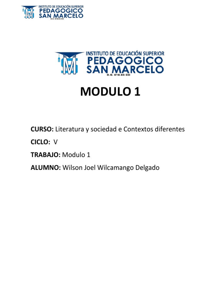 Actividades Modulo 1 | PDF | Poesía | Autor Actividades Modulo 1 | PDF | Poesía | Autor