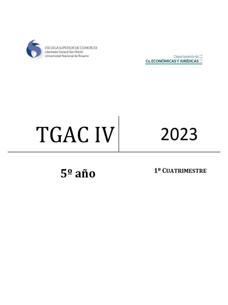 2023 TGAC IV 1er. Cuatrimestre VF Modificada | PDF | Tarjeta de crédito ...