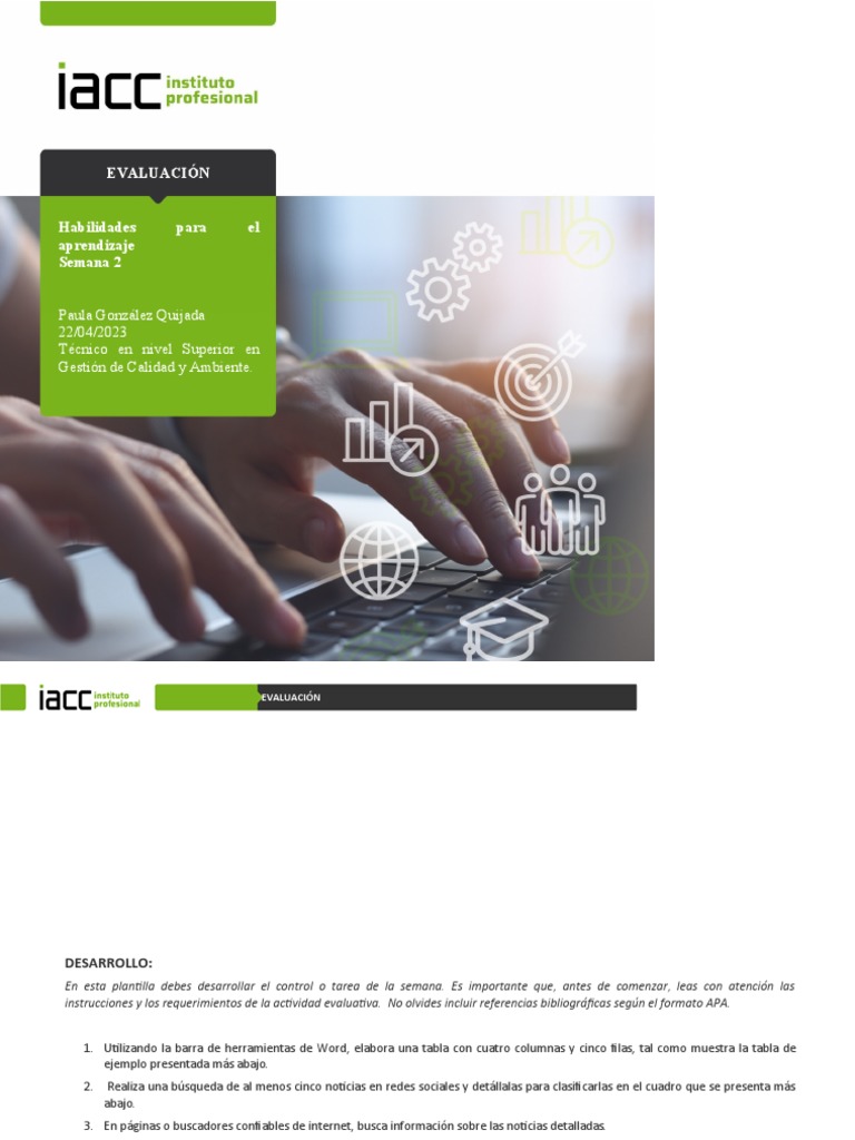 Habilidades para Aprendizaje Semana 2 | PDF | Estilo apa | Chile
