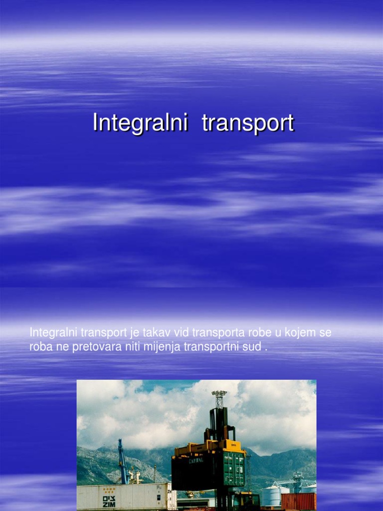 Integralni Transport | PDF