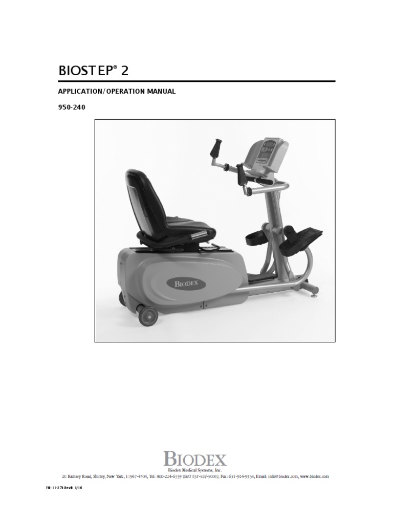 Biodex Biostep 2 Manual | PDF