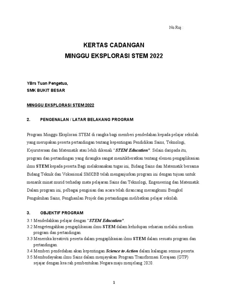 Minggu Eksplorasi STEM 2022 di SMKBB | PDF
