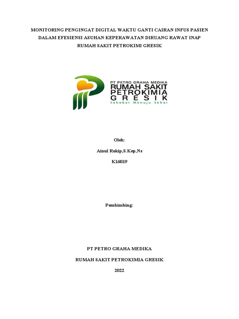 Pengingat Digital Ganti Cairan Infus | PDF