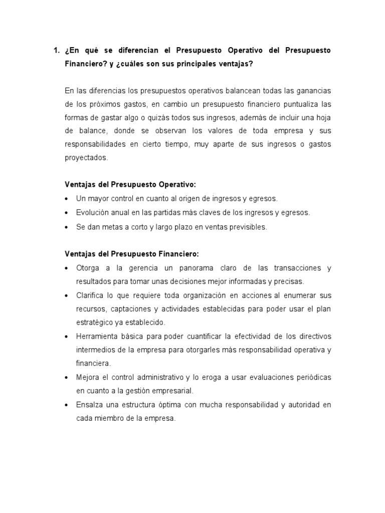 Presupuesto Financiero UCV | PDF | Presupuesto | Negocios económicos