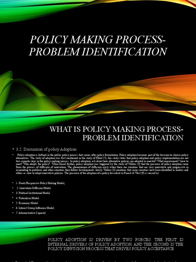 Policy Making Process Problem Identification | PDF