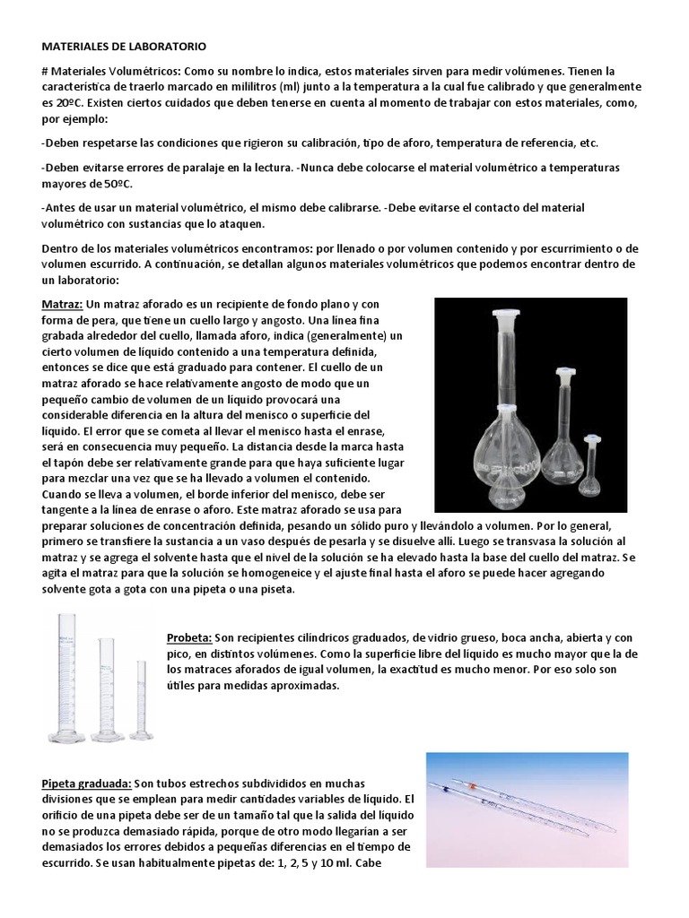 Materiales de Laboratorio | PDF