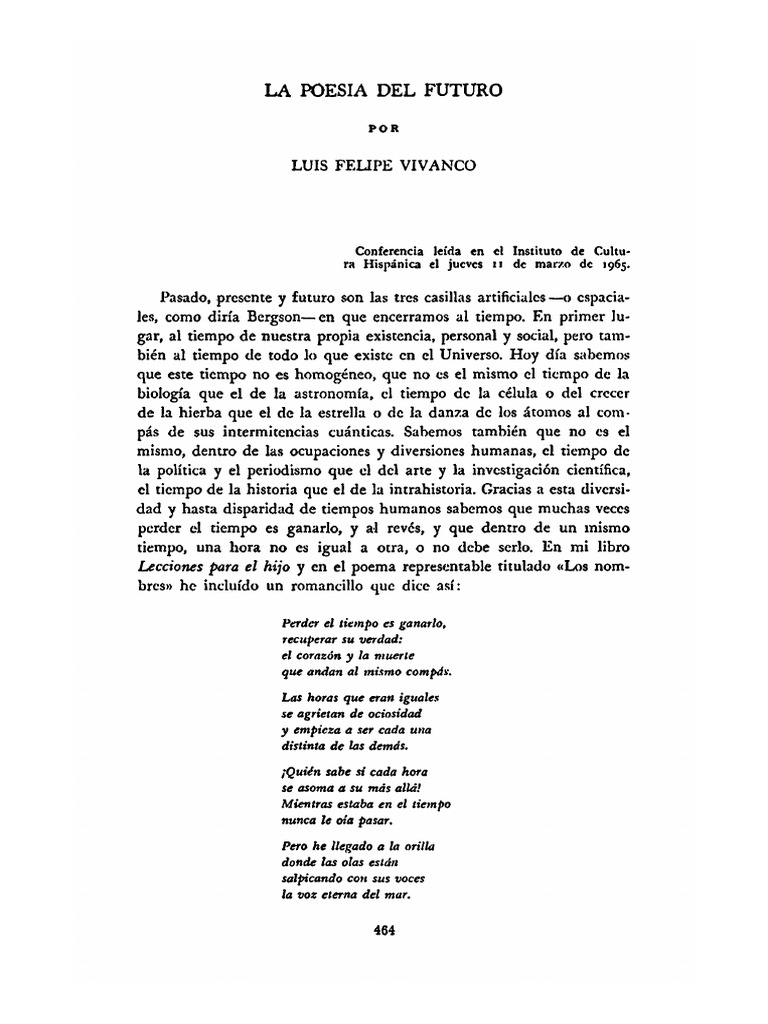 La Poesia Del Futuro 930911 | PDF | Poesía | Realidad