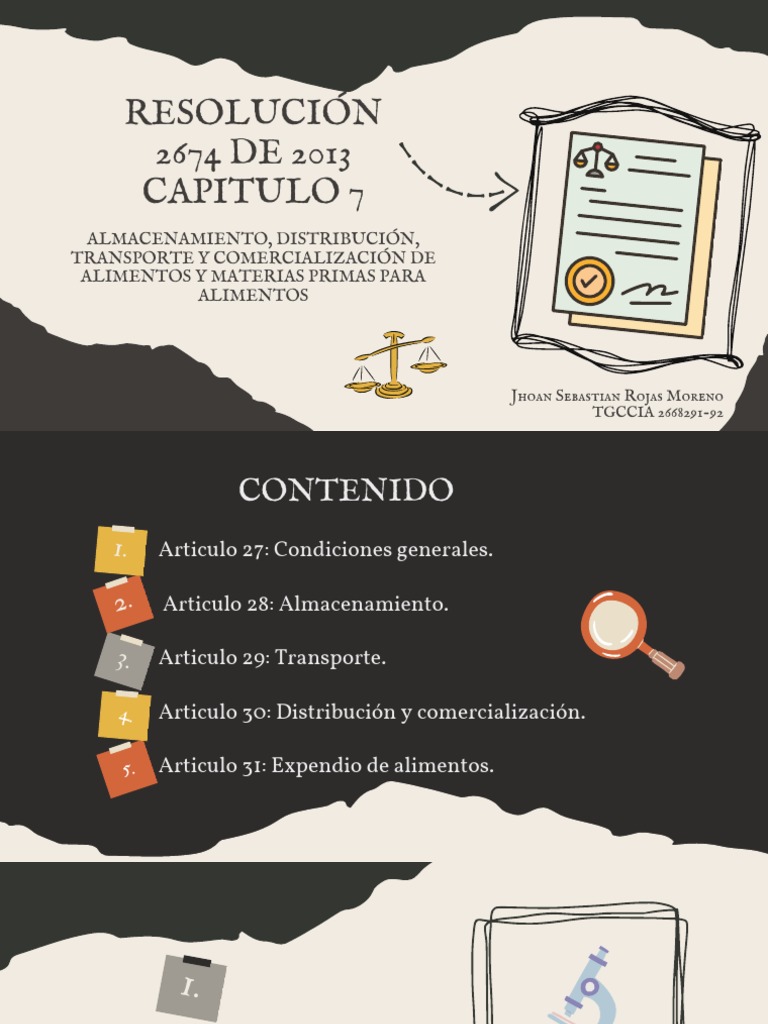 Resolución 2674 de 2013 Capitulo 7 | PDF | Alimentos | Comida y bebida