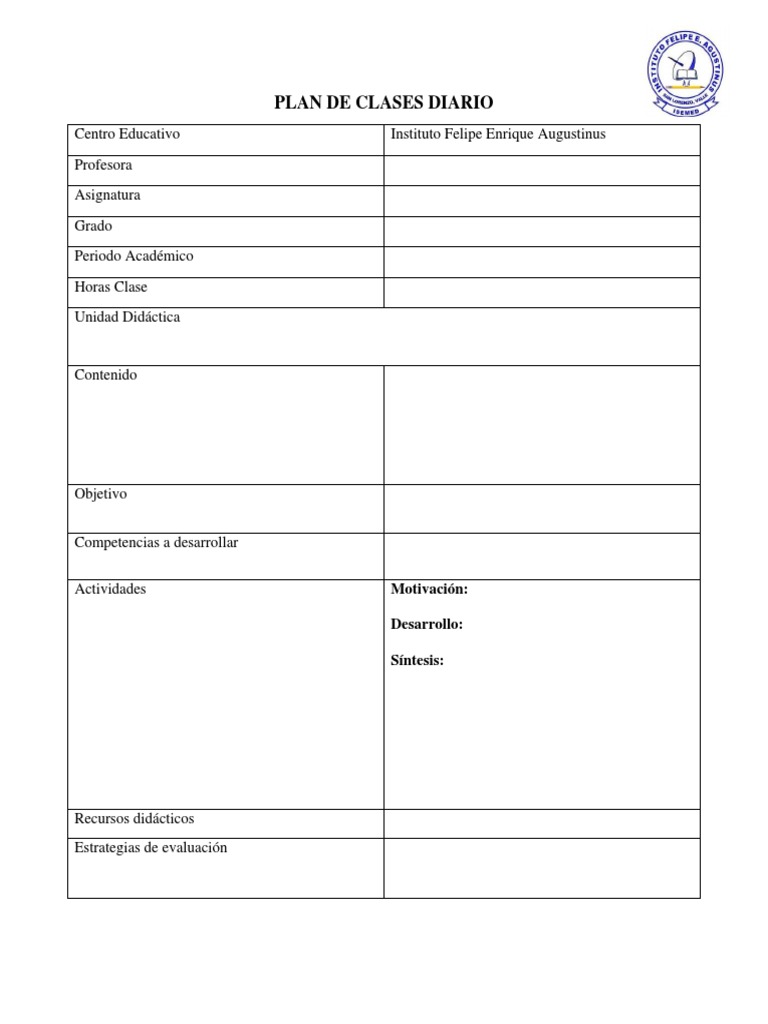 Plan de Clases Diario Educativo | PDF | Crecimiento personal y profesional