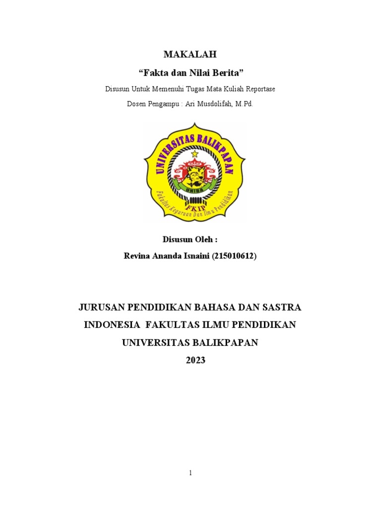 Makalah Reportase - Materi 5 | PDF