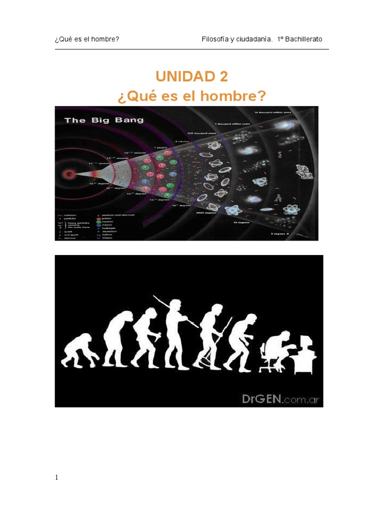 UNIDAD 2 Que Es El Hombre | PDF | Evolución | Homo