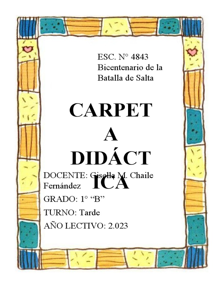 Caratula CARPETA DIDACTICA | PDF