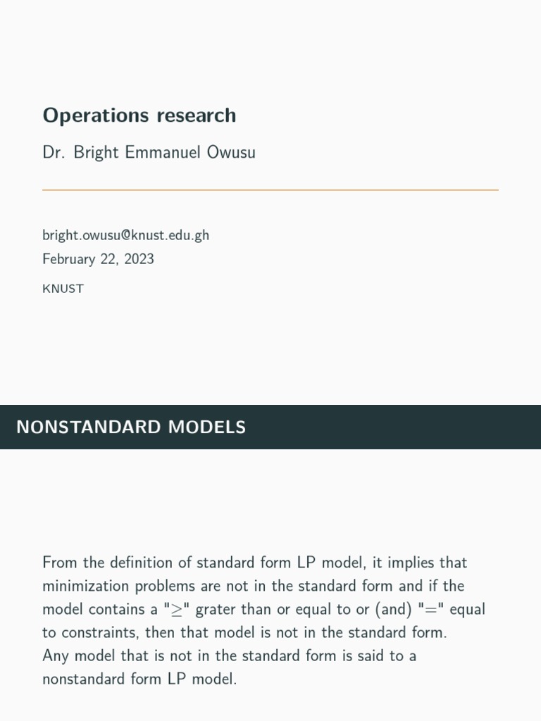 Big-M Method | Download Free PDF | Mathematical Optimization | Linear Programming