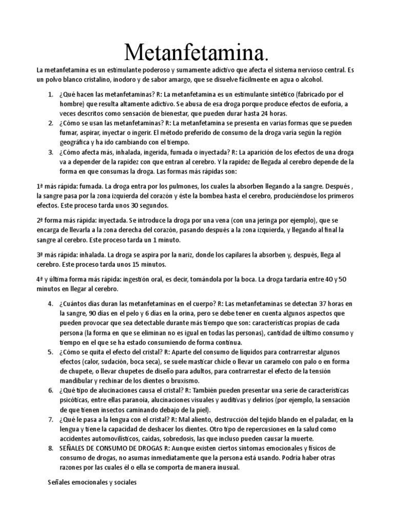 Metanfetamina | PDF | Metanfetamina | Drogas