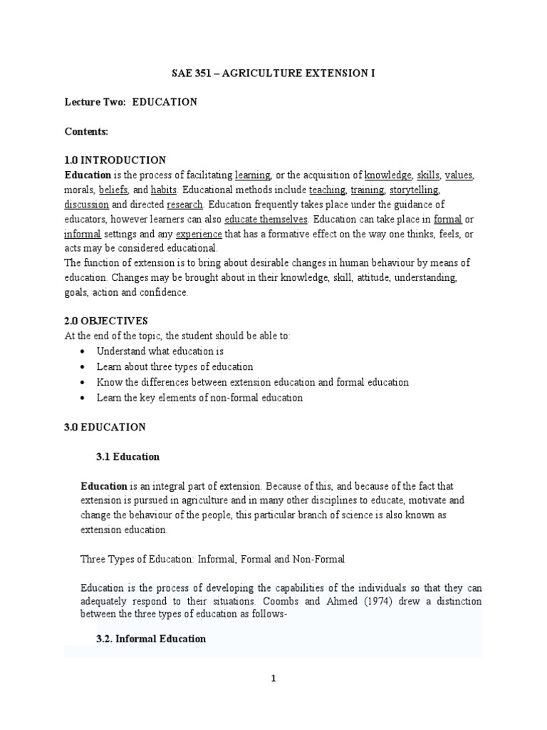 SAE 351 2023 Lecture 2 Education | Download Free PDF | Learning | Teachers