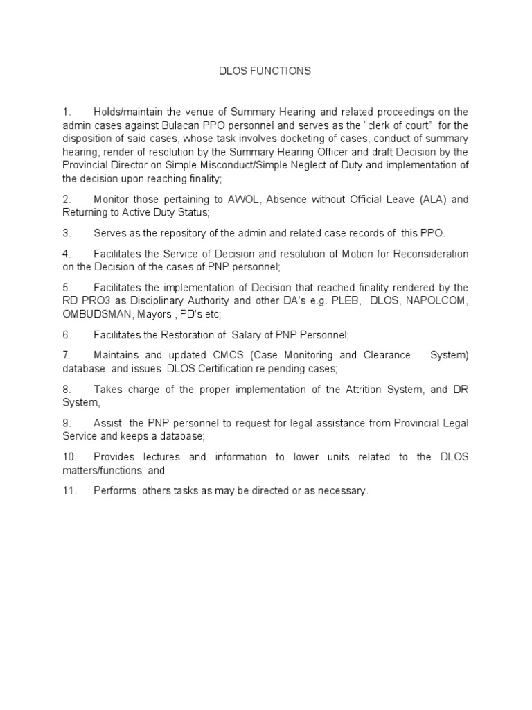 Dlos Functions | PDF