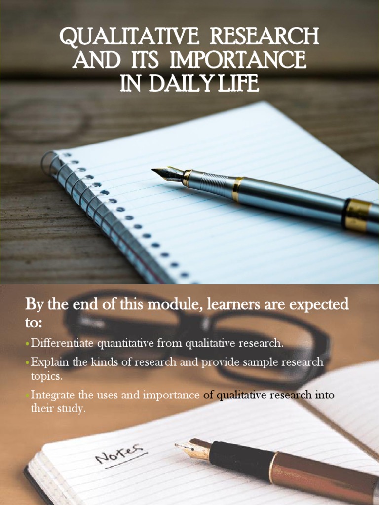 2 - Qualitative Research and Its Importance in Daily Life | Download ...