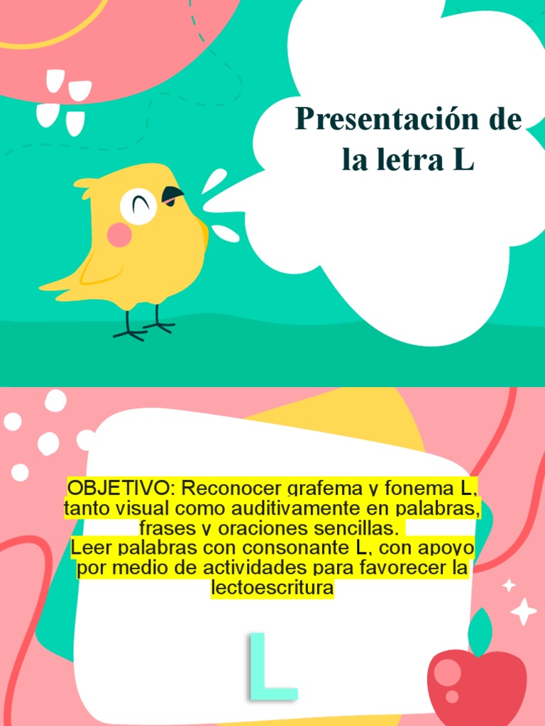 PRESENTACIÓN LETRA L Final | PDF | Lingüística | Psicolingüística