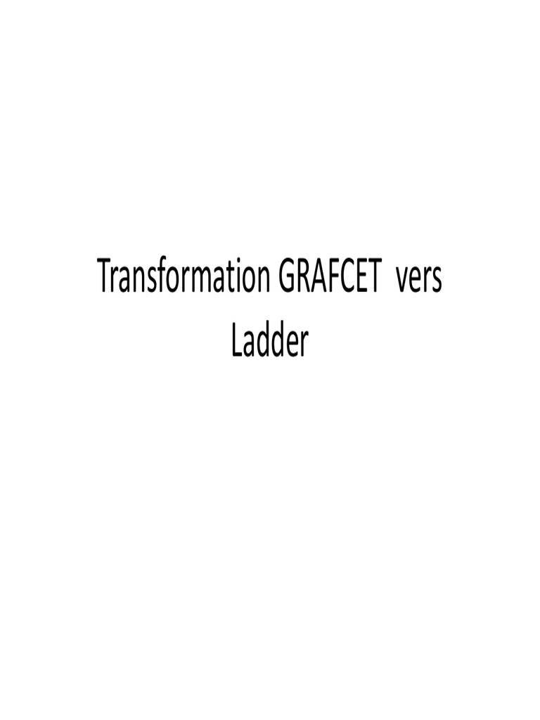 Conversion Grafcet Ladder | PDF