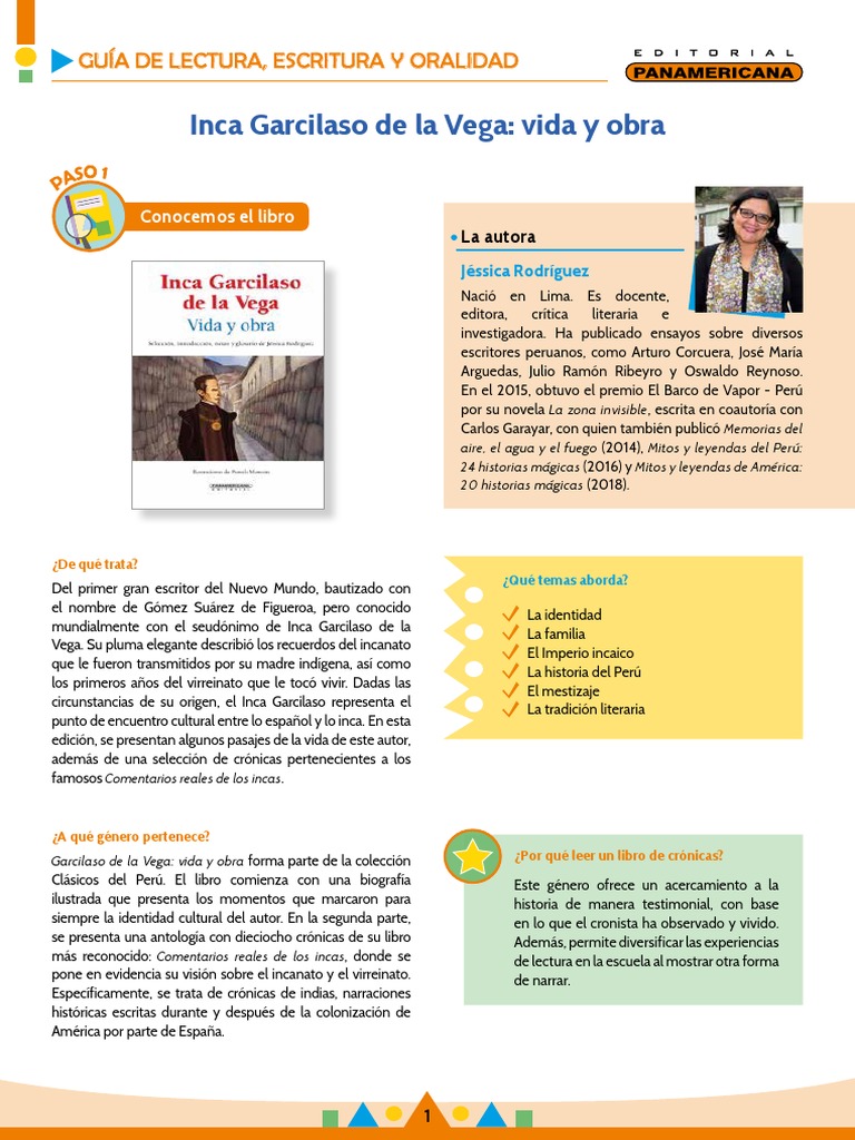 Ficha de Lectura - Inca-Garcilaso-de-la-Vega - Vida-Y-Obra | PDF ...