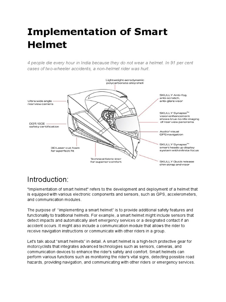 Implementation of Smart Helmet | PDF | Traffic Collision