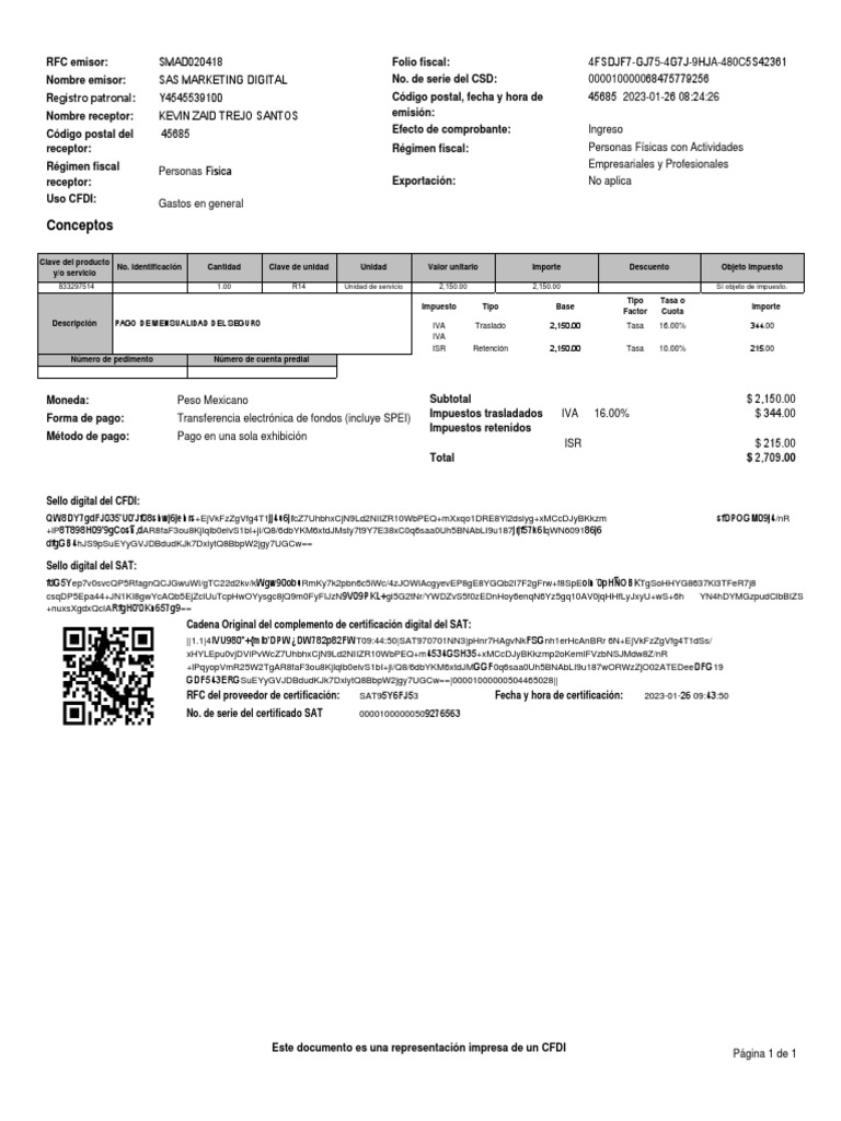 Factura | PDF | Impuesto sobre la renta | Impuestos