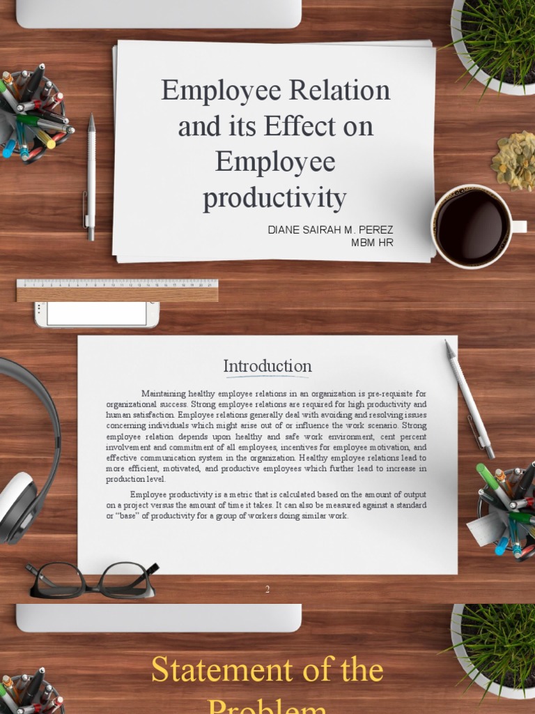 Impact of Employee Relations on Productivity | PDF | Employment | Business