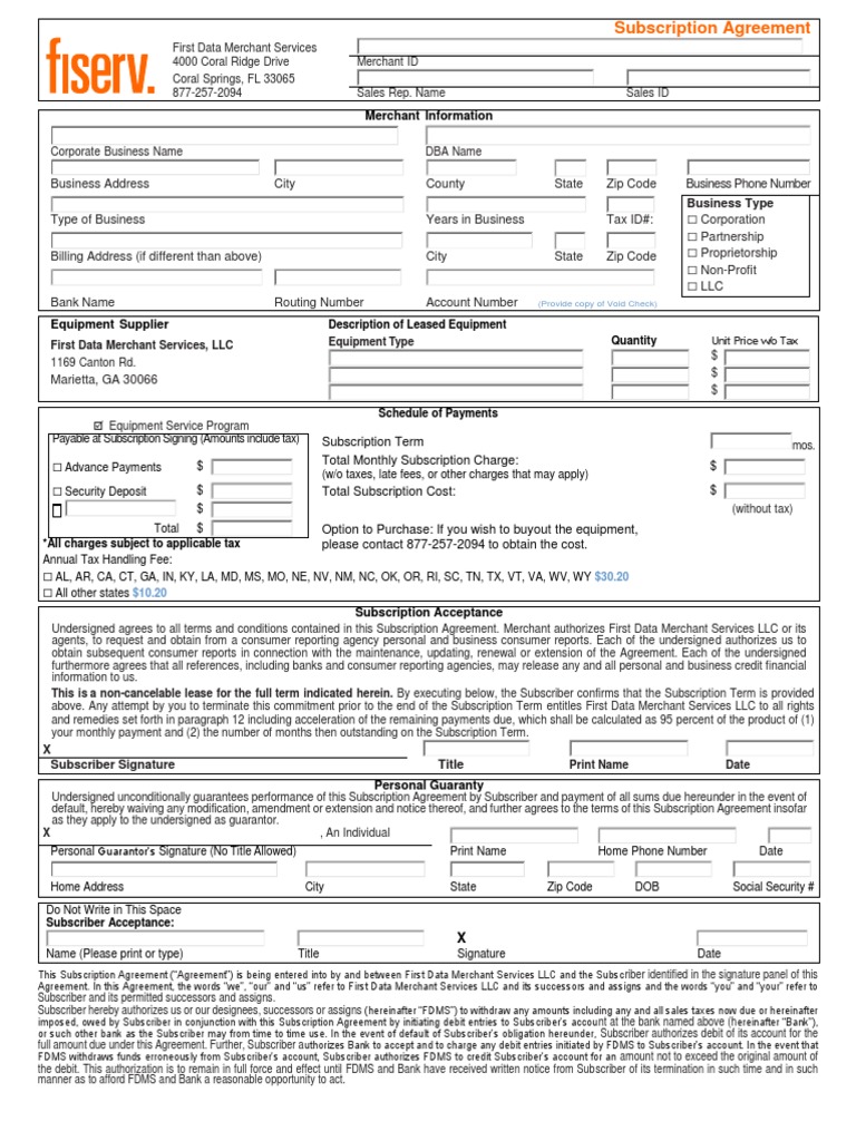 Subscription Agreement ISO Fillable (1) - 2 | PDF