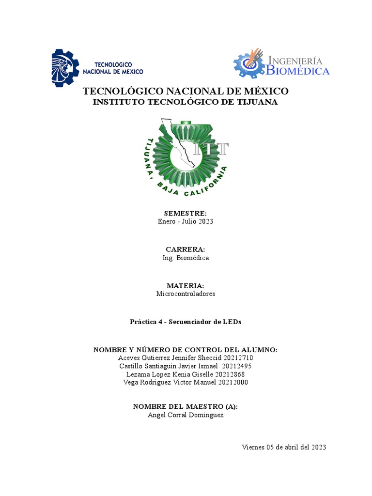 Documentación Práctica 4 | PDF | Microcontrolador | Programa de computadora