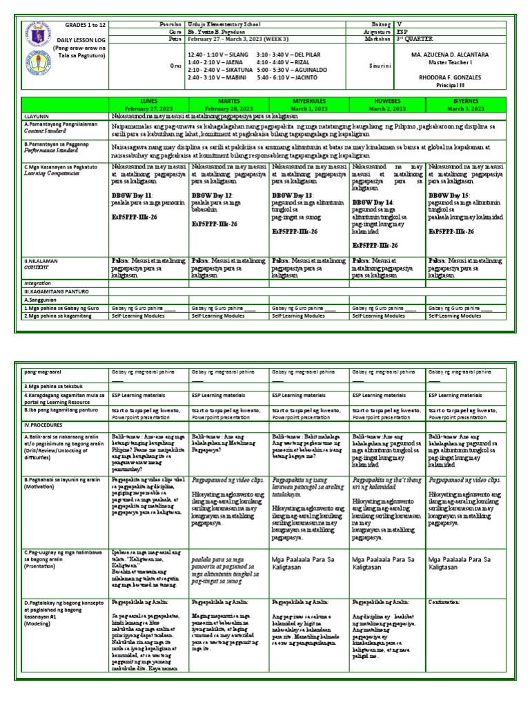 Content Standard Performance Standard | PDF
