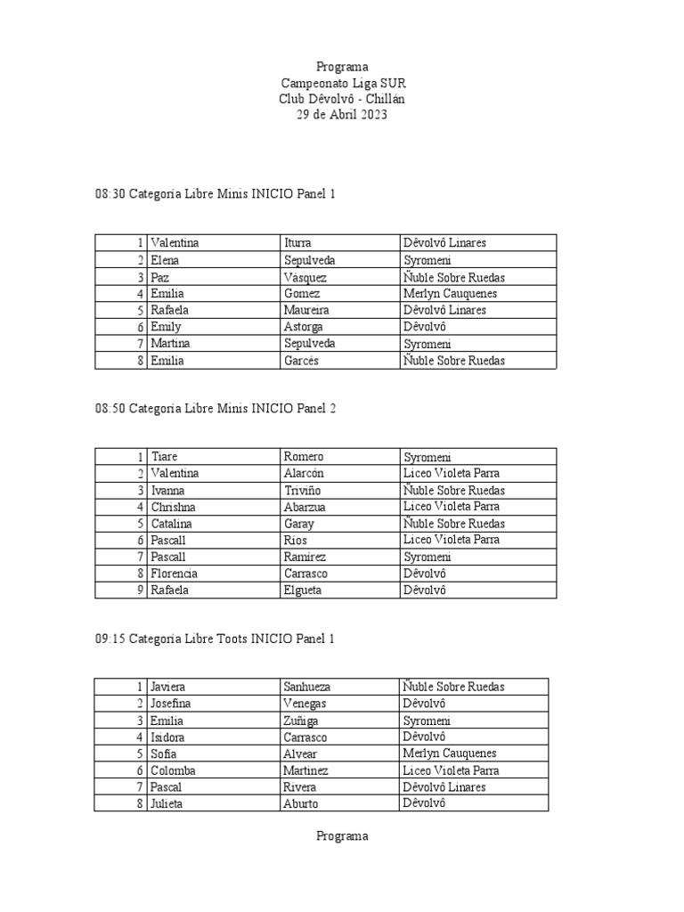 PROGRAMA 2023 Dêvolvô | PDF