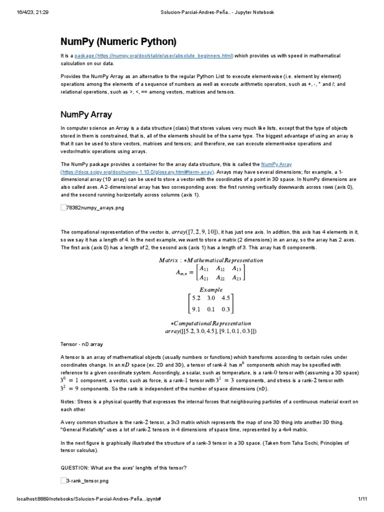 Solucion-Parcial-.. - Jupyter Notebook | PDF | Matrix (Mathematics ...