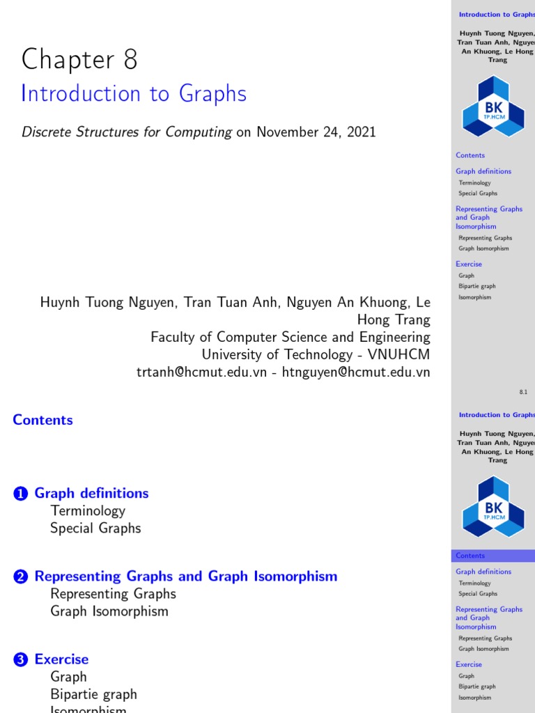 Introduction To Graphs: Discrete Structures For Computing On November 24, 2021 | PDF | Vertex ...