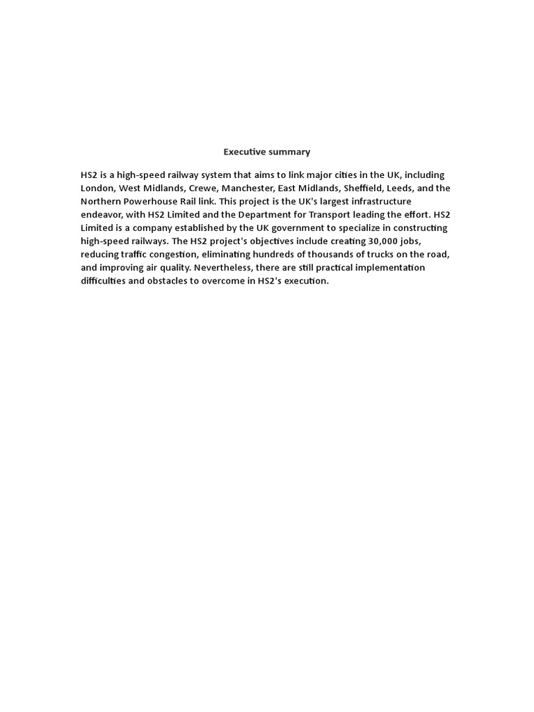 HS2 Project Overview and Stakeholder Analysis | PDF | Risk | Rail Transport