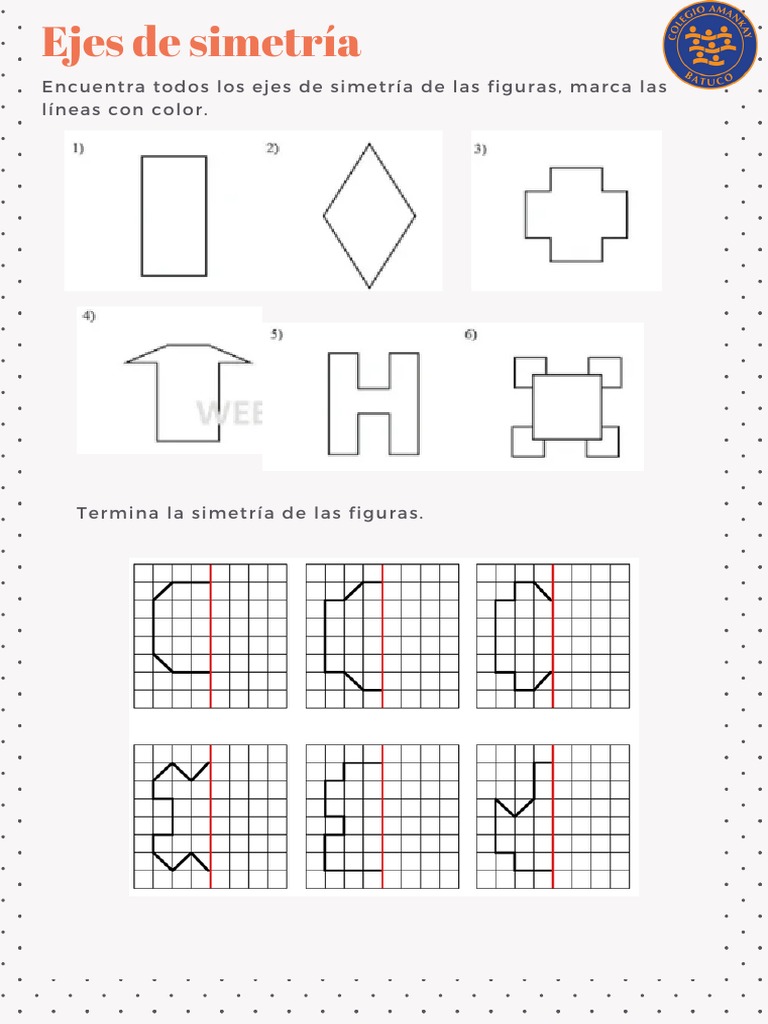 Guía Ejes de Simetría Mate 4to | PDF