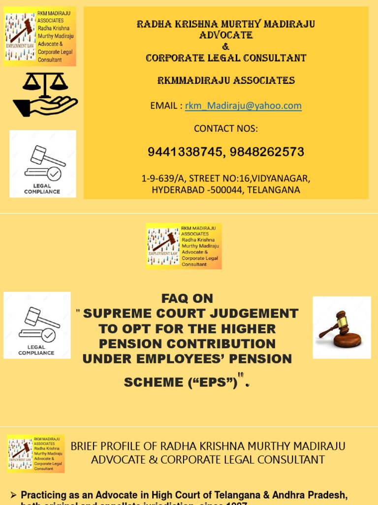 Epf Higher Pension PDF | PDF