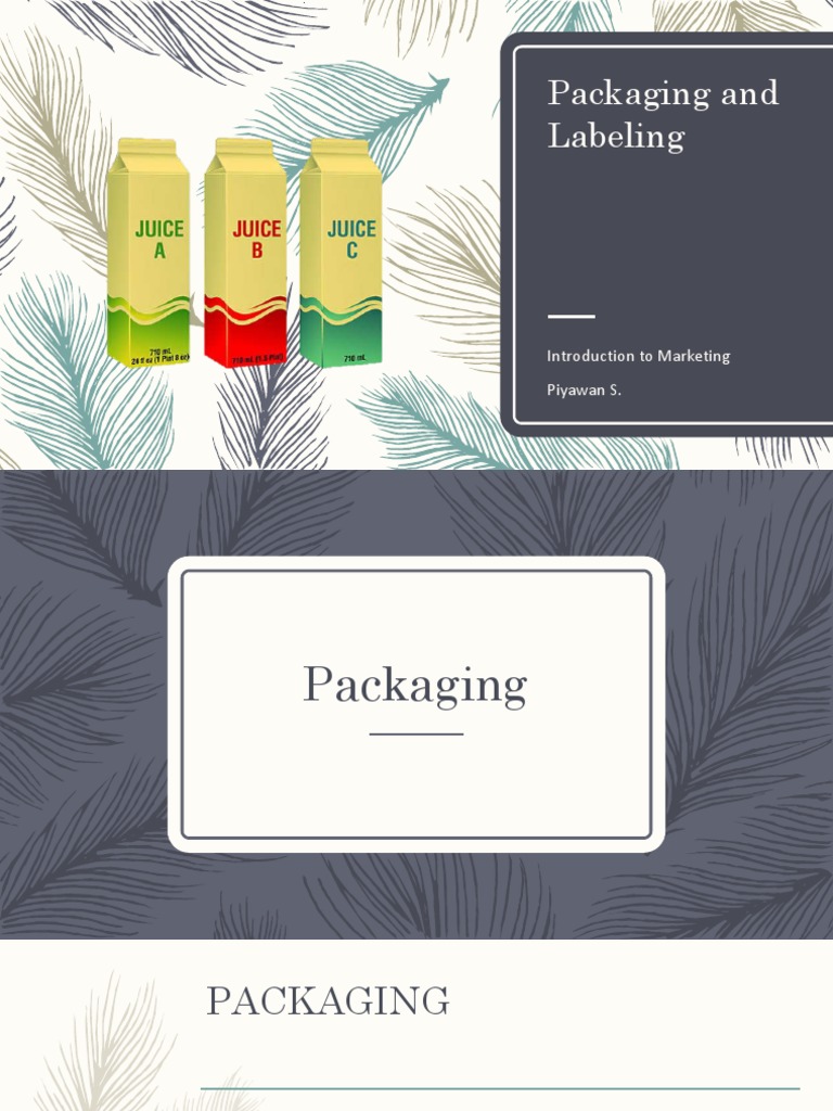 Packaging and Labeling: Introduction To Marketing Piyawan S | PDF | Product (Business) | Brand