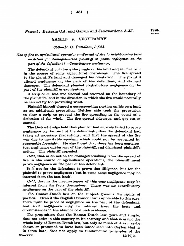 SAMED v. SEGUTAMBY | PDF | Negligence | Precedent