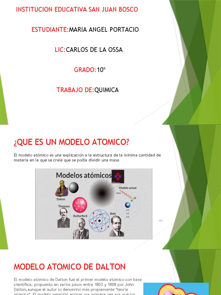 Modelo Atomico De Dalton Pdf Átomos Elementos Químicos 3914