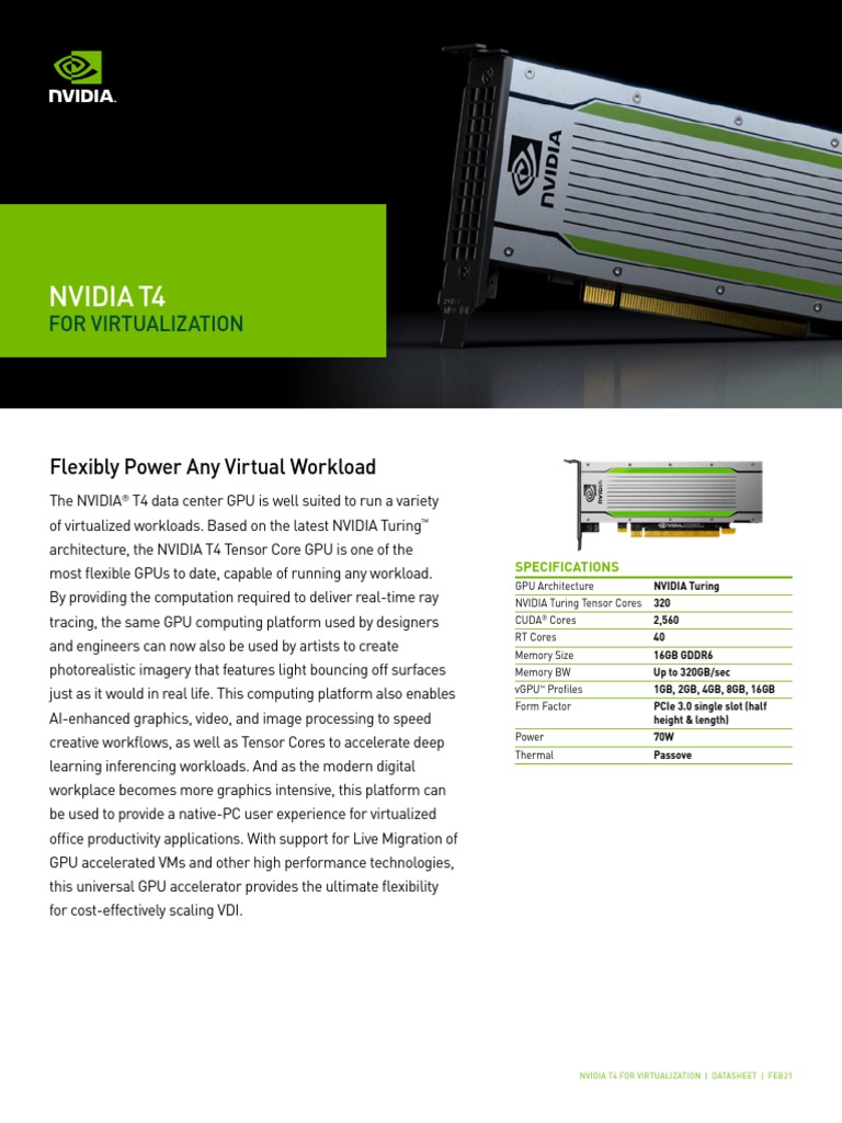 t4 Datasheet | PDF | Graphics Processing Unit | Virtual Machine