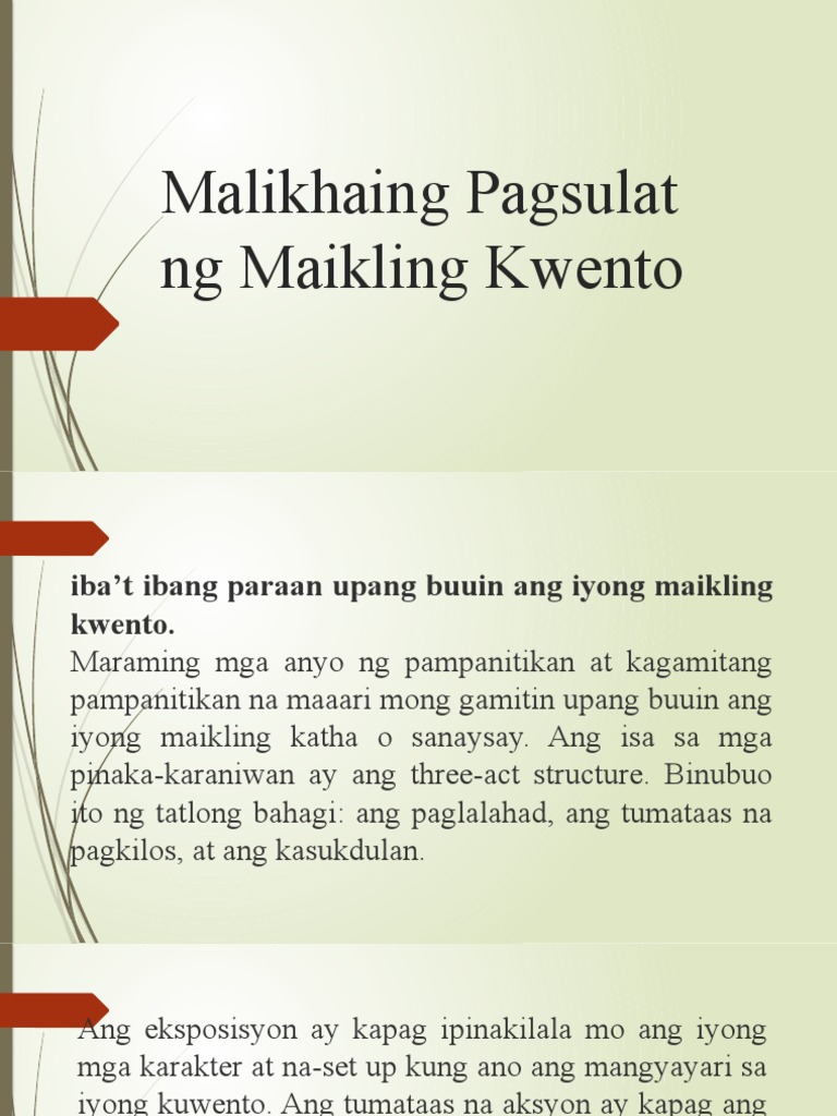Malikhaing Pagsulat NG Maikling Kwento | PDF Malikhaing Pagsulat NG Maikling Kwento | PDF