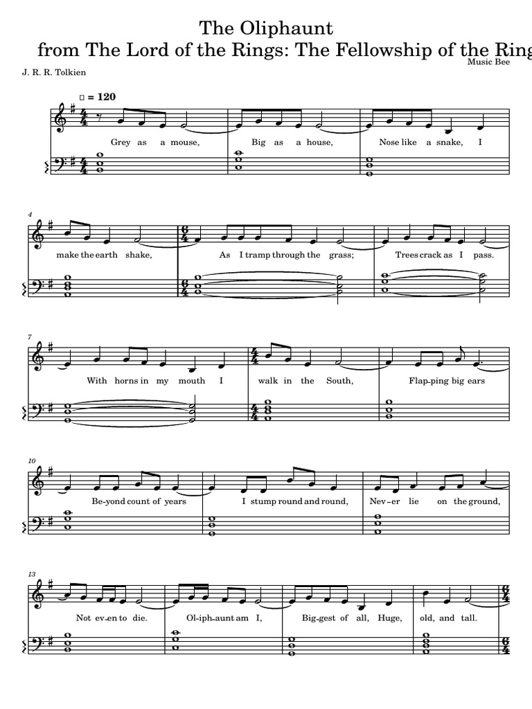 Tolkien's Oliphaunt Poem | PDF | The Lord Of The Rings | Books