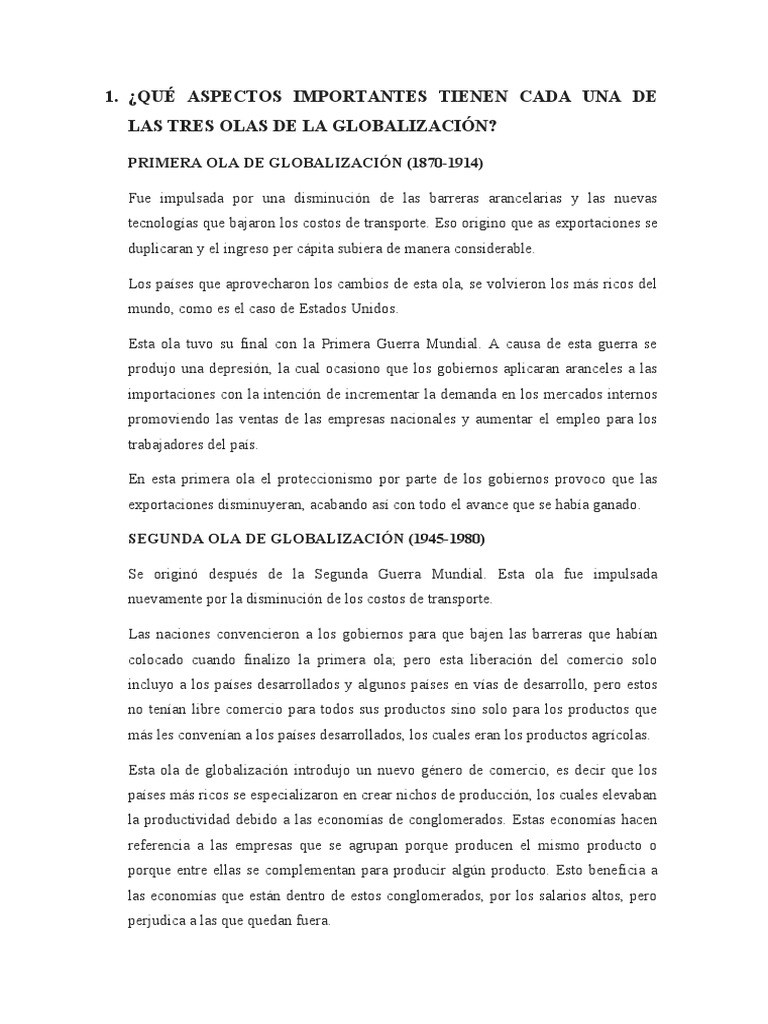 Las Tres Olas de La Globalización | PDF
