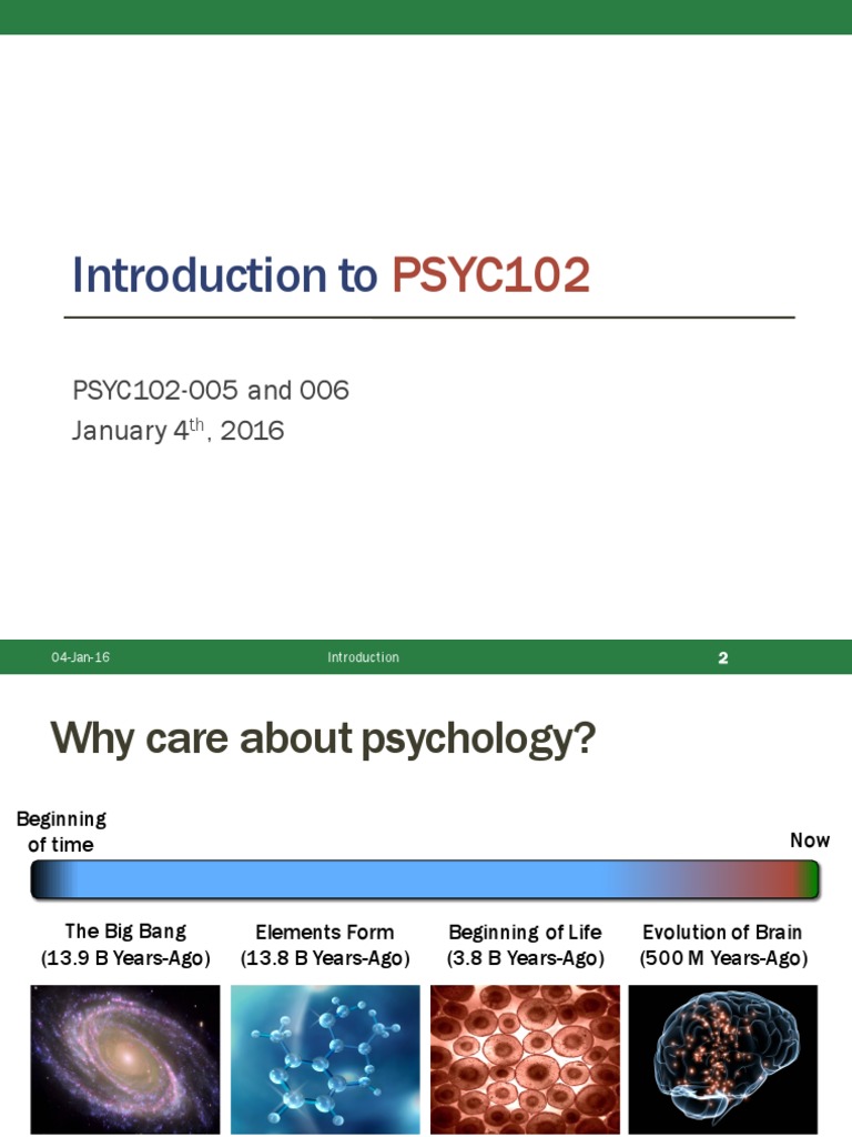 01 Introduction 2016 | PDF | Psychology | Science