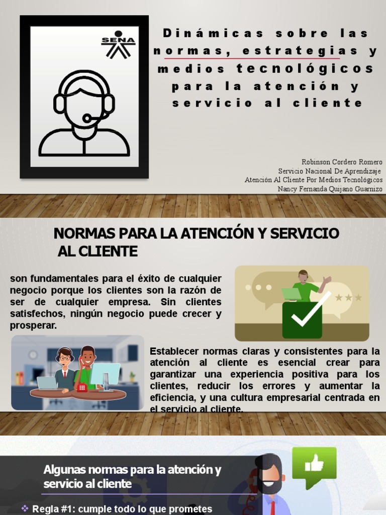 Dinámicas Sobre Las Normas, Estrategias y Medios para La Atención y Servicio Al Cliente | PDF ...