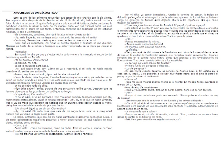 Anochecer de Un Dìa Agitado | PDF