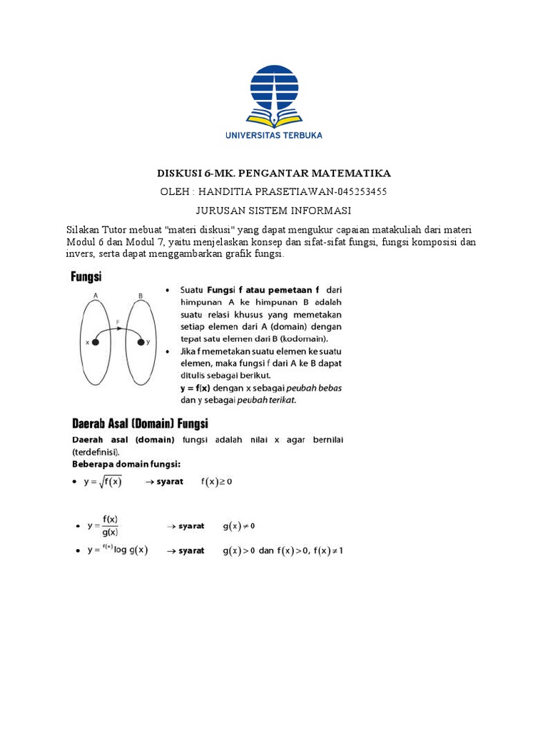 Diskusi 6-Pengantar Matematika | PDF