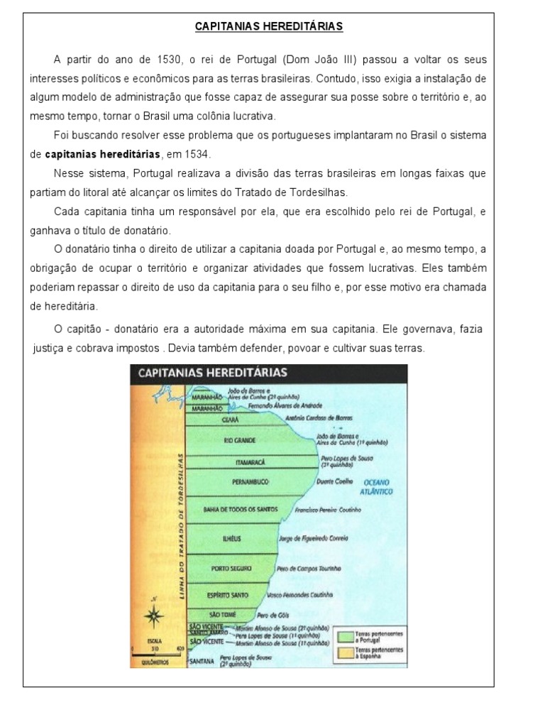 Hist Capitanias Hereditárias Pdf