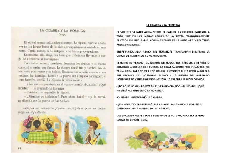 La Cigarra y La Hormiga | PDF