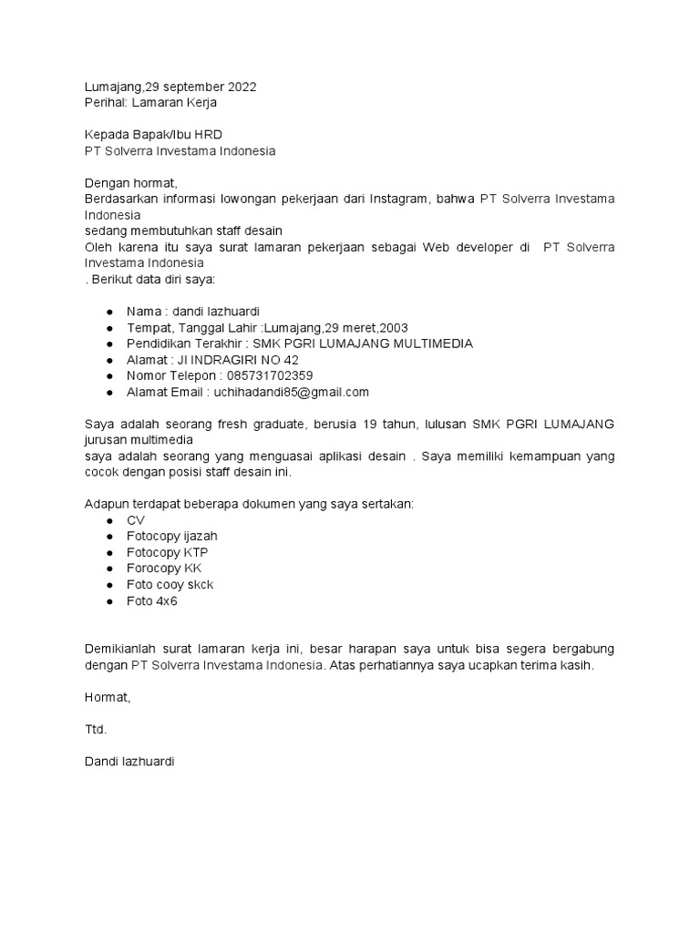 PT Solverra Investama Indonesia | PDF